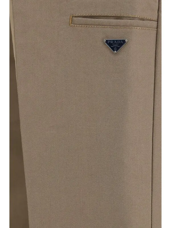 Prada Technical Wide-leg Pants In Canvas