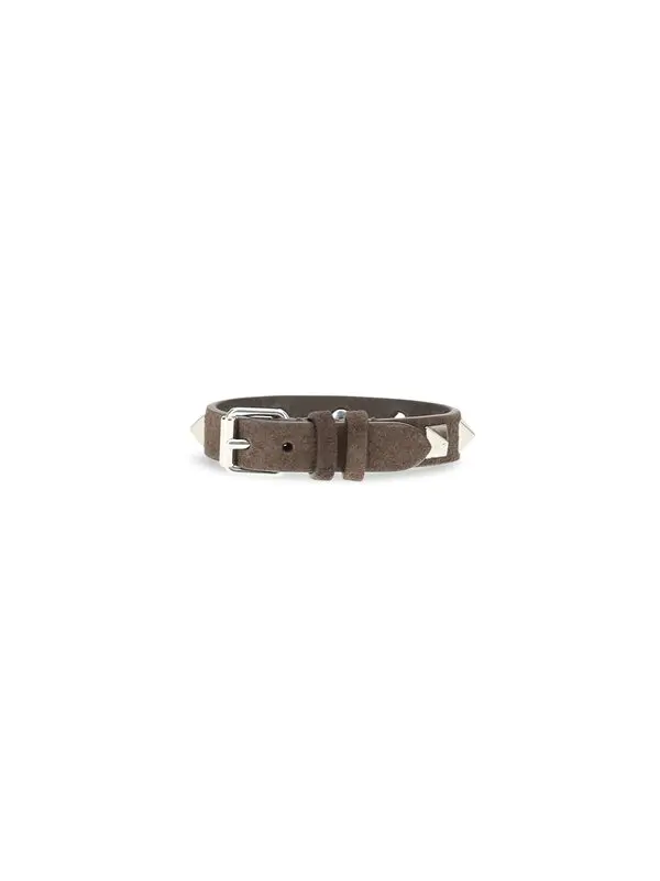 Valentino Garavani Rockstud Leather Bracelet - Brown