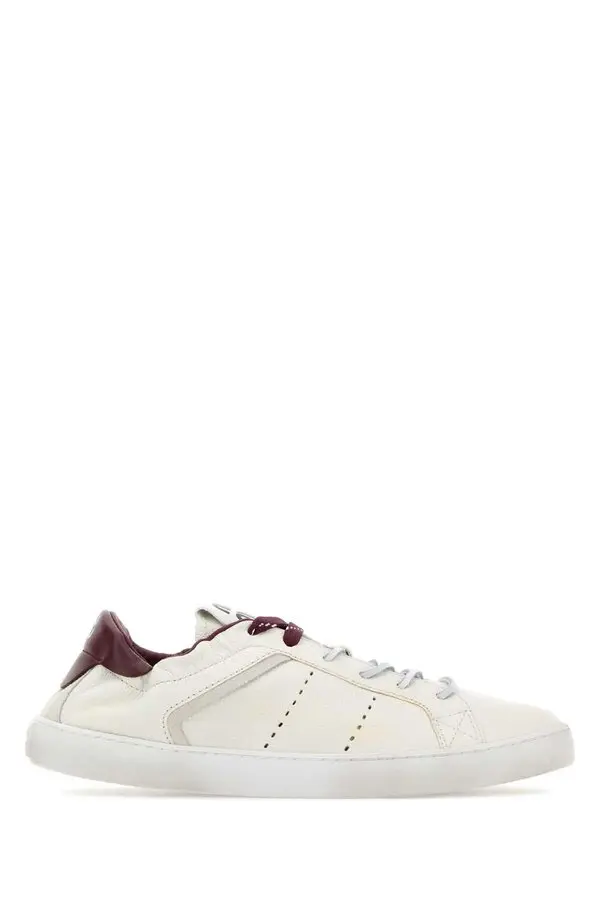 Miu Miu Ivory Leather Sneakers - White
