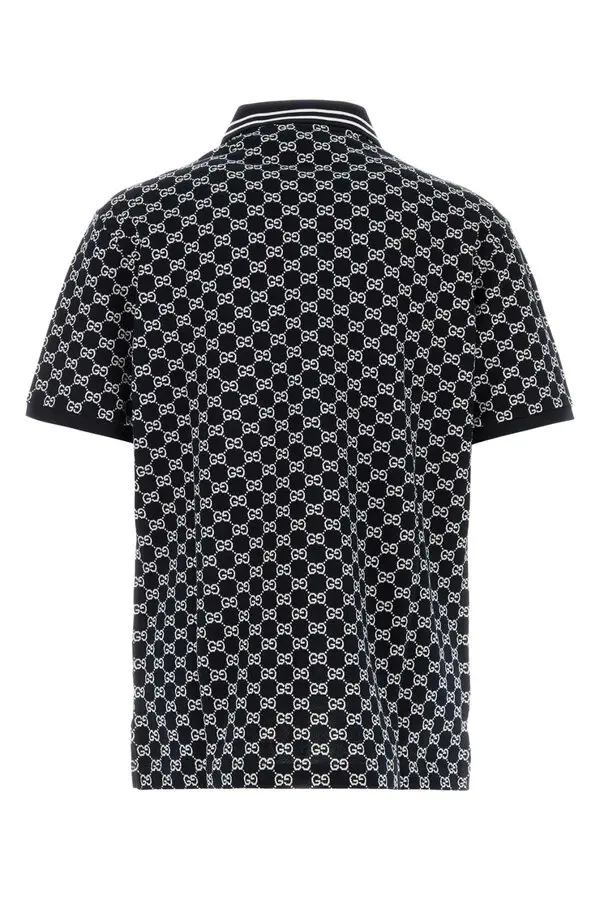 Gucci Embroidered Piquet Polo Shirt