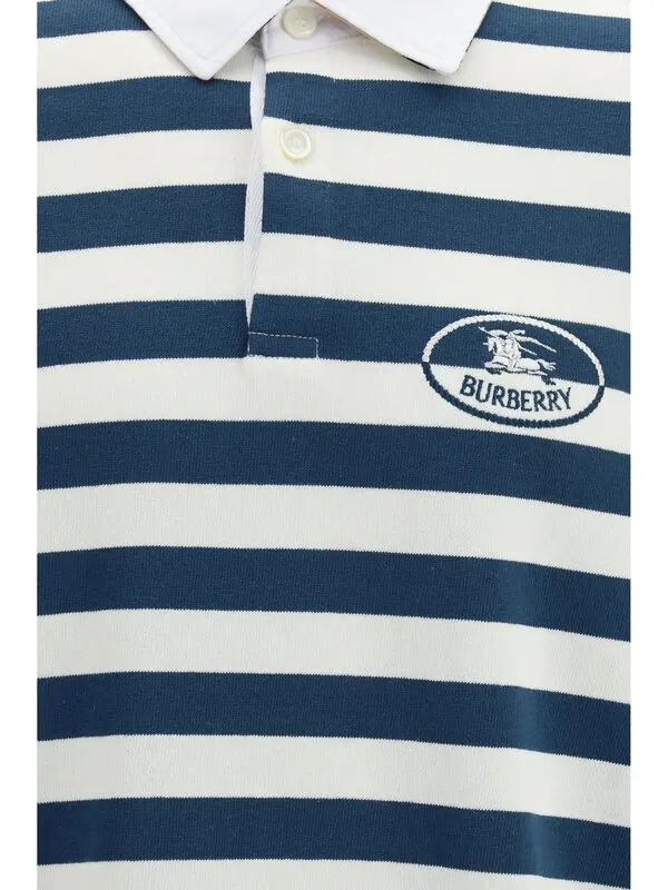 Burberry Striped Long-sleeve Cotton Polo