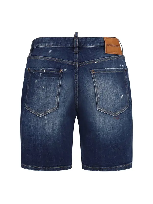 Dsquared2 Distressed Denim Bermuda Shorts