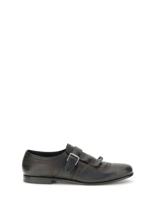 Church's Shanghai Loafers With Houndstooth Wool Inserts - Black
