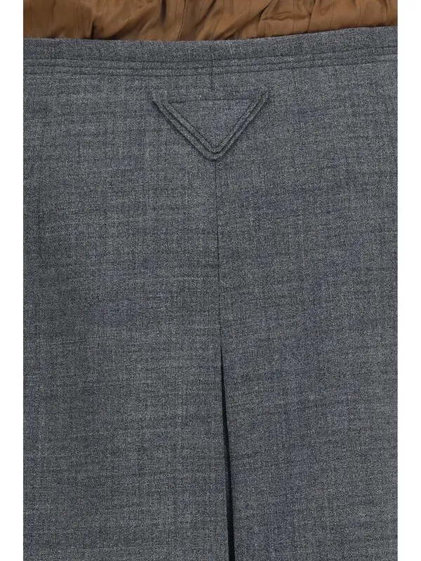 Prada Midi Skirt With Topstitching