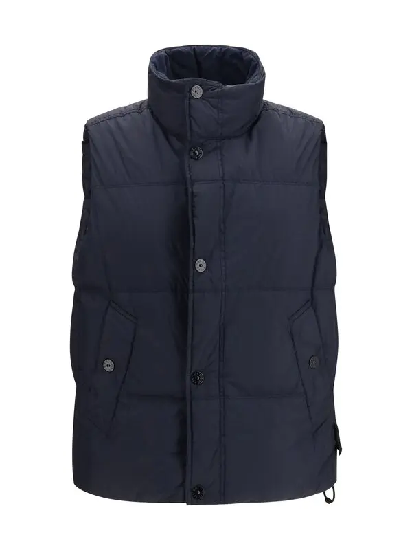 Stone Island Crinkle Reps Ny Padded Vest - Blue