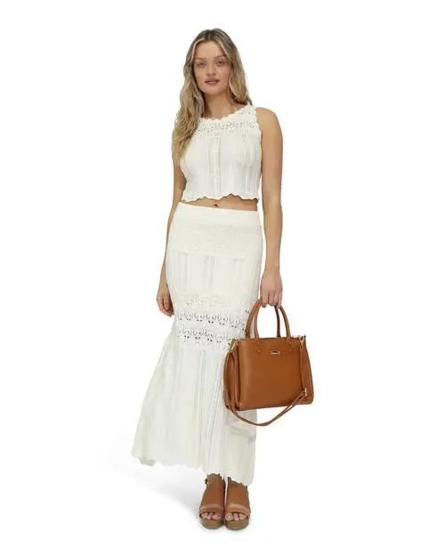 BELLE & BLOOM Harvest Haze Crochet Crop Top