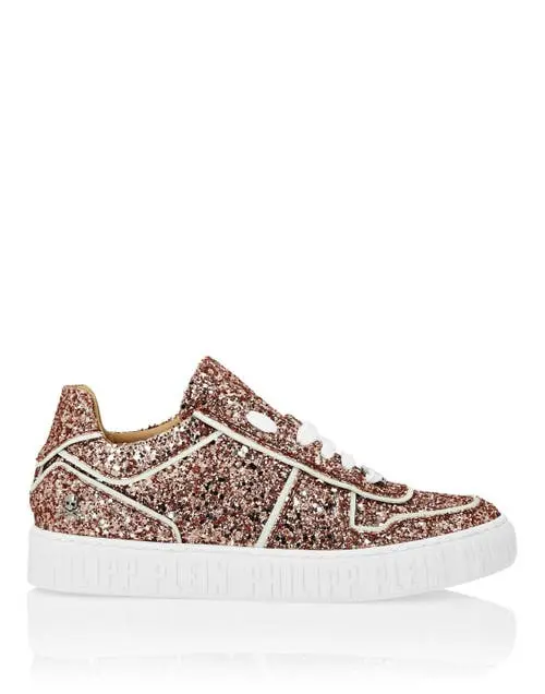 Philipp Plein King Power Glitter Embellished Lace-up Low-top Sneakers