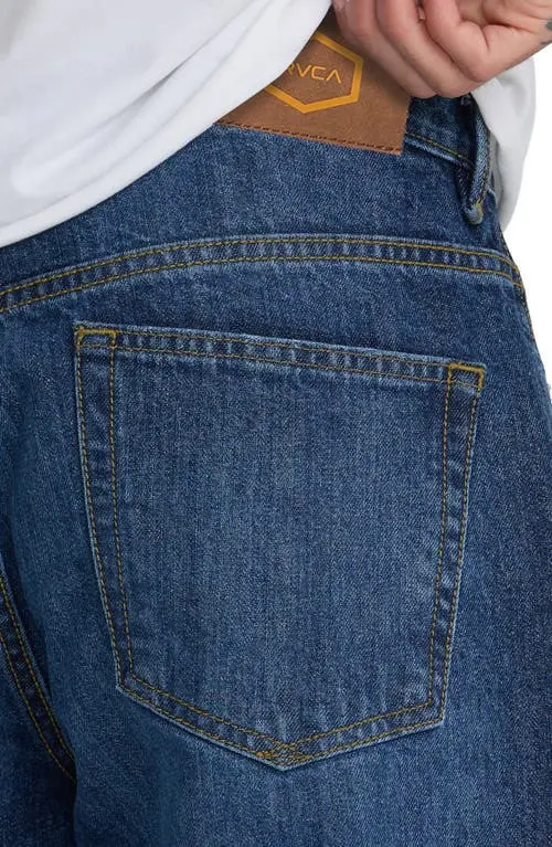 Rvca True Fit Straight Leg Jeans - Stone Blue