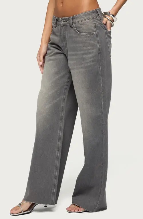 EDIKTED Raelynn Washed Low Rise Baggy Jeans