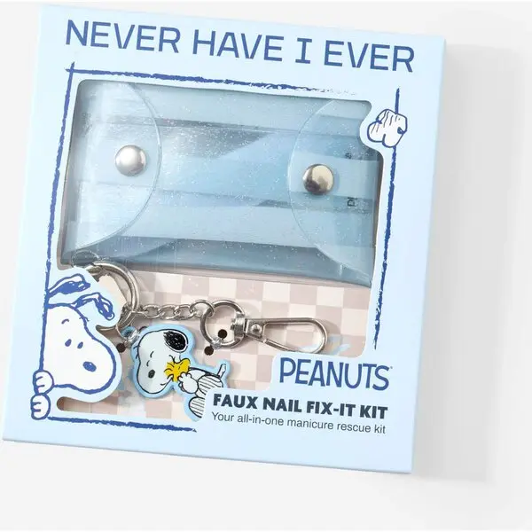 NEVER HAVE I EVER Peanuts Faux Nail Fix It Kit - Blue