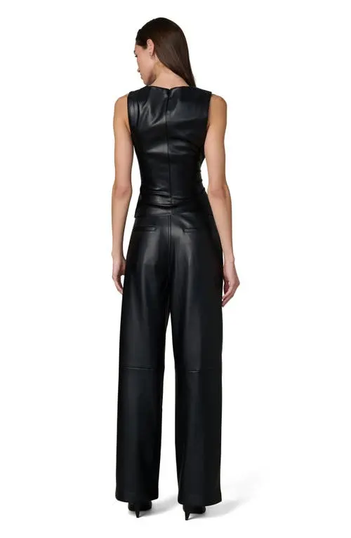 Joe's Jeans The Meg Faux Leather Sleeveless Top - Black