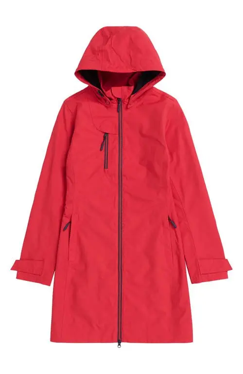 SEASALT CORNWALL Coverack Waterproof Organic Cotton Raincoat With Removable Hood - Cinder