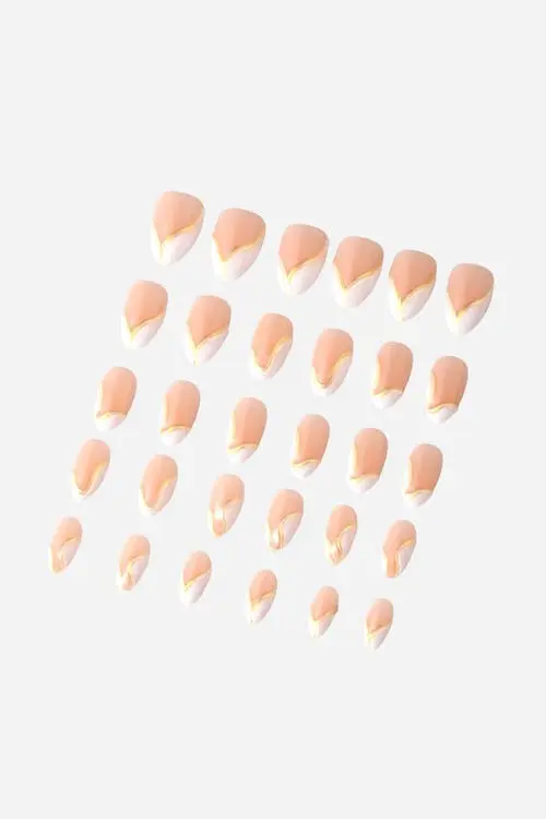 NEVER HAVE I EVER Simple But Make It A Statement Short Almond Press On Nails