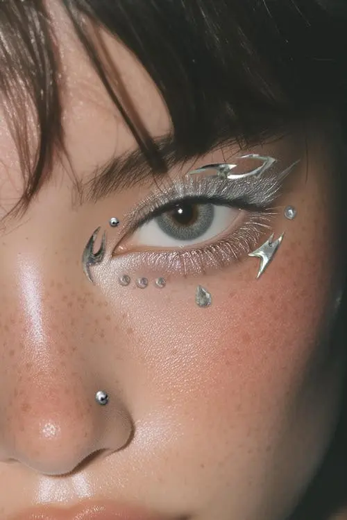 NEVER HAVE I EVER Chromed Out Face Adornments