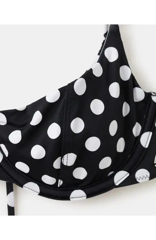Mango Polka Dot Reversible Underwire Bikini Top