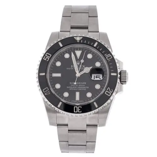 ROLEX Oyster Perpetual Submariner Date Automatic Watch Stainless Steel And Cerachrom 40 - Metallic Silver