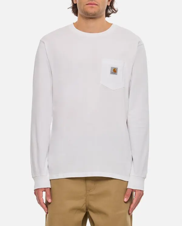 Carhartt Work In Progress Ls Pocket T-shirt Cotton - Bianco