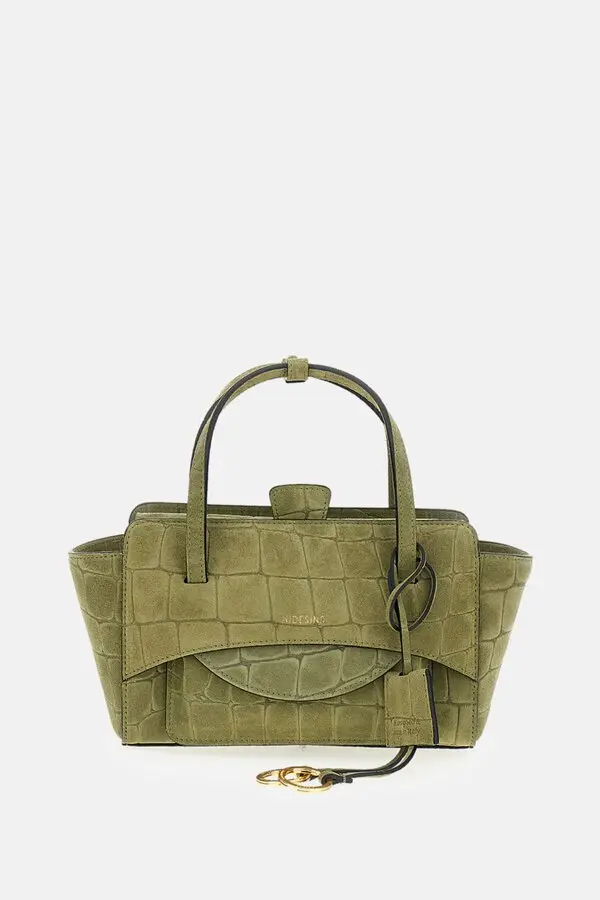 HIDESINS Borsa Flap S Scamosciata - Verde