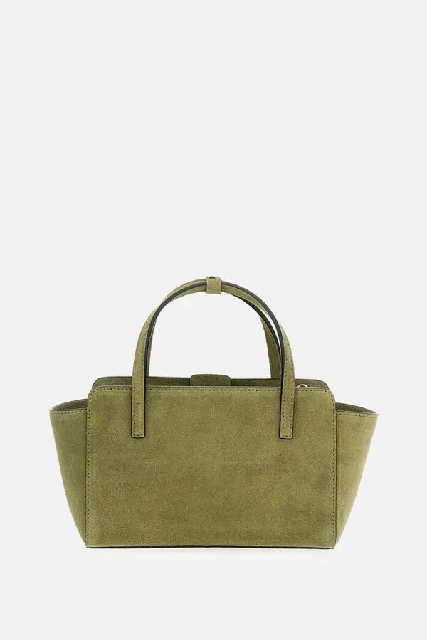 HIDESINS Suede Flap Crossbody Bag - Verde