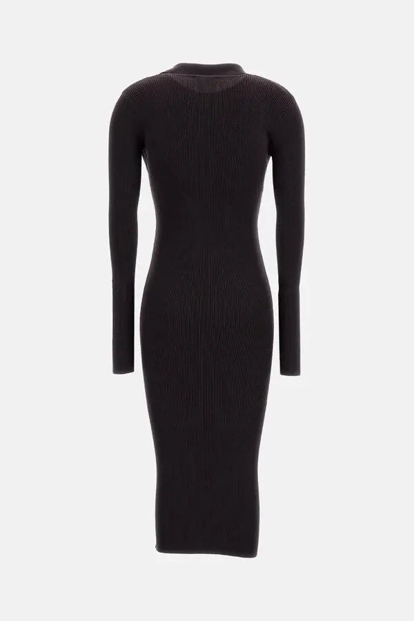 Elisabetta Franchi Ribbed Knit Midi Dress