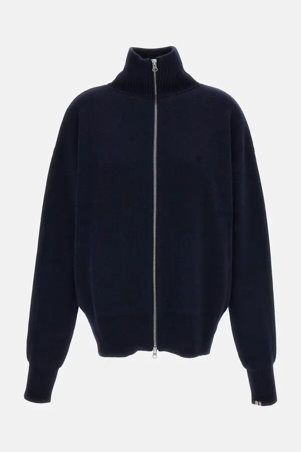 Extreme Cashmere N.319 Sporty Cardigan With Zip Xtra Out - Blue