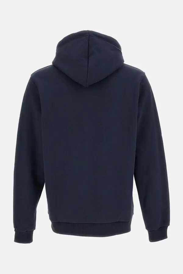 LES DEUX Long Sleeve Cotton Blend Hoodie - Blu