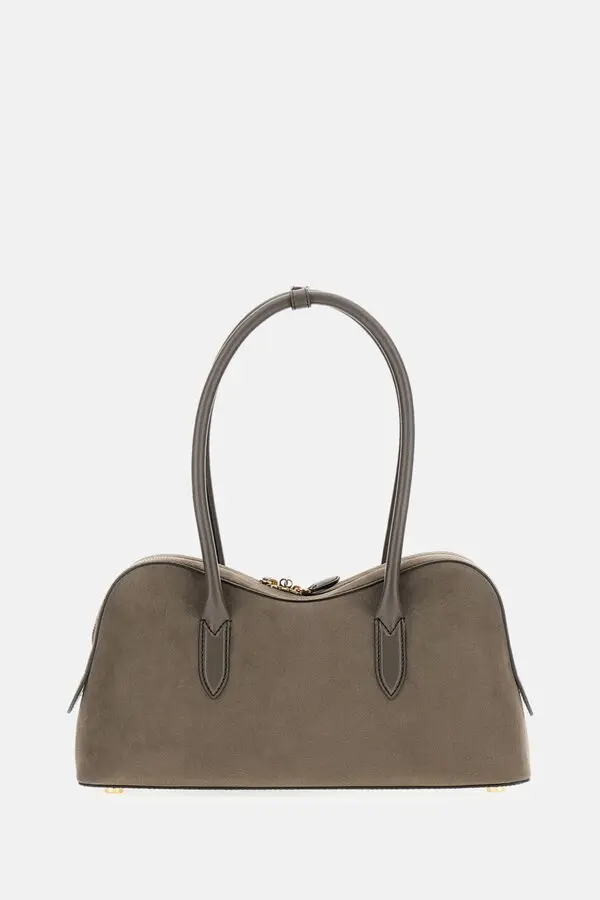 Stella McCartney Ryder Medium Alter Suede Bag - Grigio