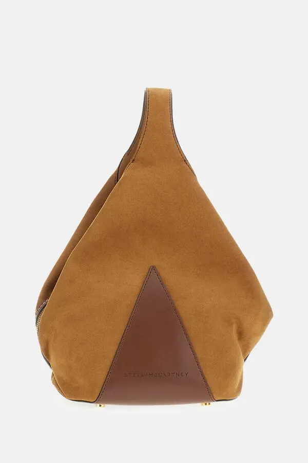 Stella McCartney Small Bucket Bag In Appaloosa Alter Suede And Alter Matte - Beige