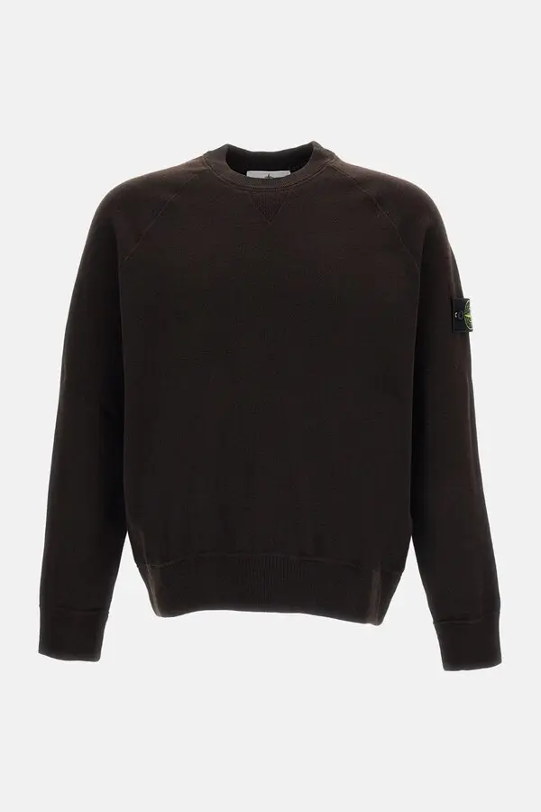 Stone Island Rws Wool Stretch Crew Neck Sweater - Marrone