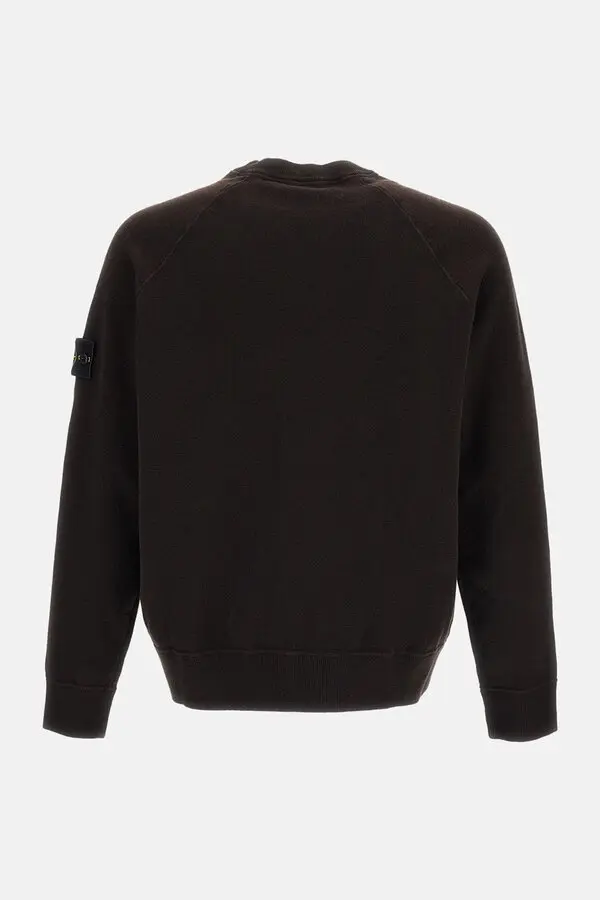 Stone Island Rws Wool Stretch Crew Neck Sweater - Marrone