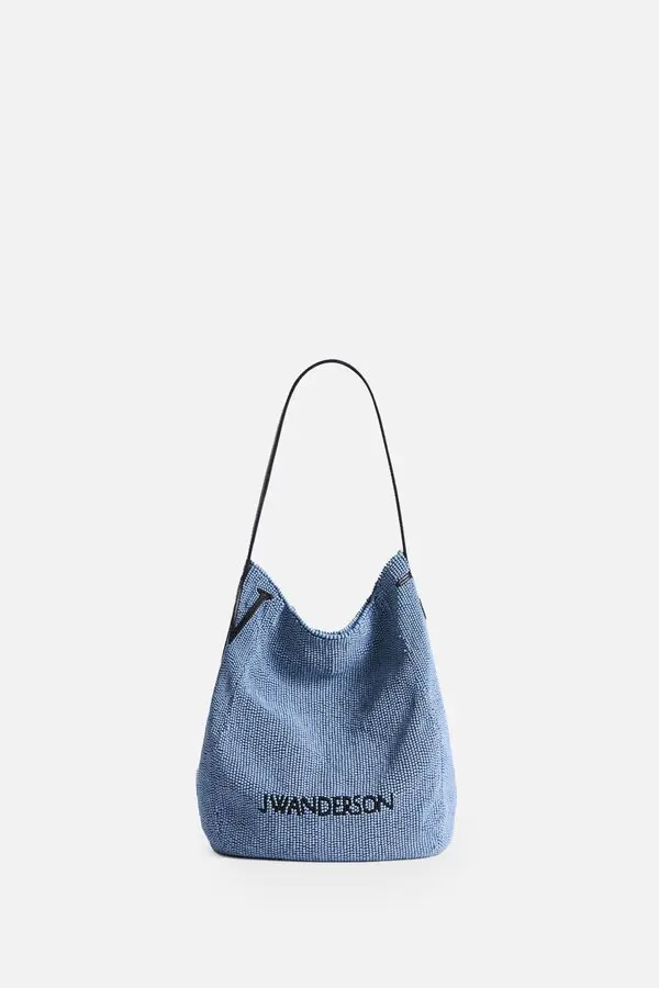 JW Anderson Beaded Bulb Shoulder Bag - Azzurro