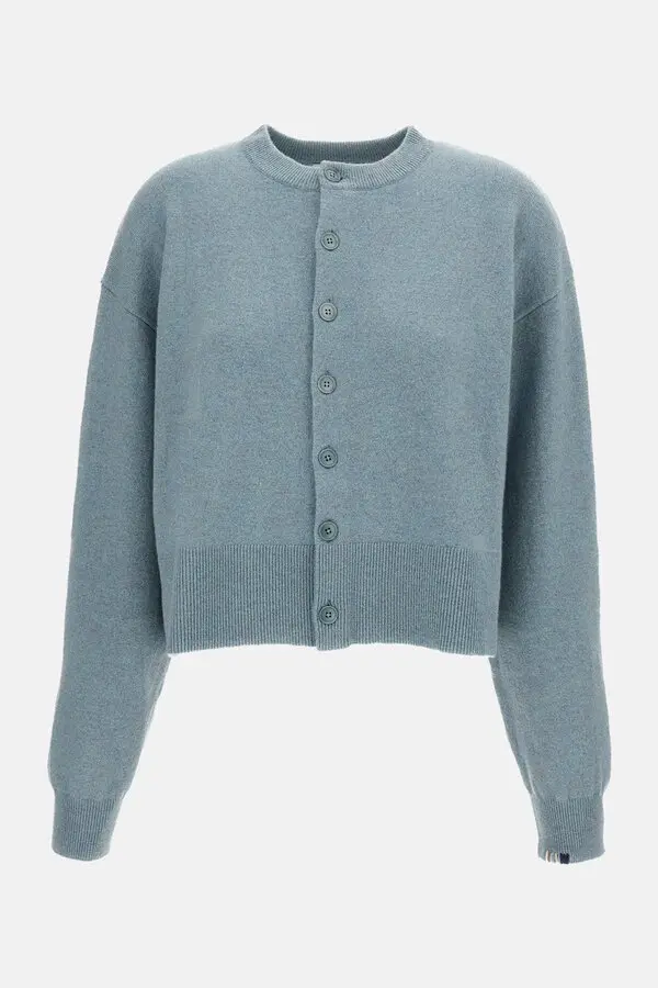 Extreme Cashmere N.170 Crew Neck Cardigan - Azzurro