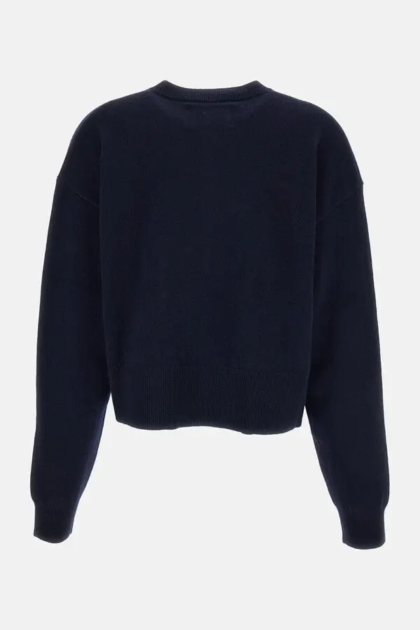 Extreme Cashmere N.170 Cardigan Chou Crew Neck, Long Sleeve - Blu