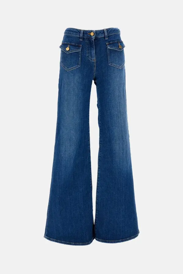 Elisabetta Franchi Palazzo Jeans - Blue