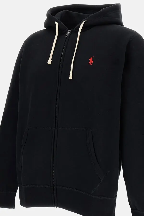 Polo Ralph Lauren Long Sleeve Full Zip Hoodie With Embroidered Pony Logo