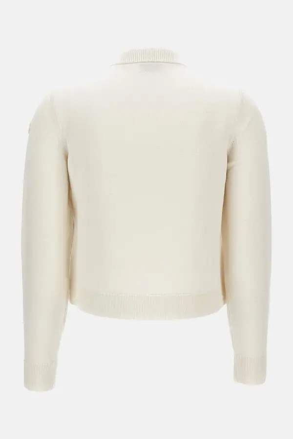 Moncler Wool Cardigan - White