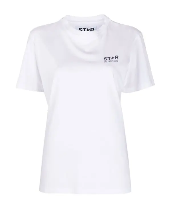 GOLDEN GOOSE Logo Printed Crewneck T-shirt - White