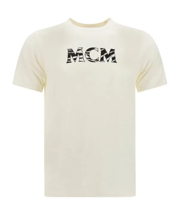 Mcm Logo Printed Crewneck T-shirt