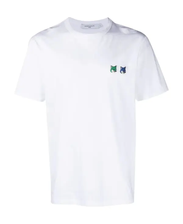 Maison Kitsuné Chest Logo-patch Detail T-shirt - White