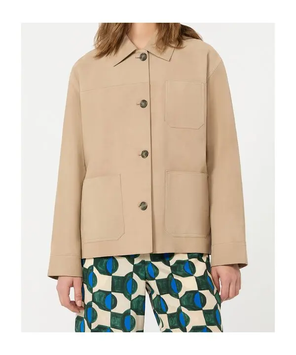 Max Mara Long Sleeve Leather Jacket