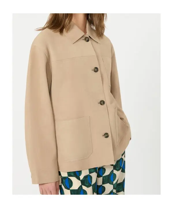 Max Mara Long Sleeve Leather Jacket