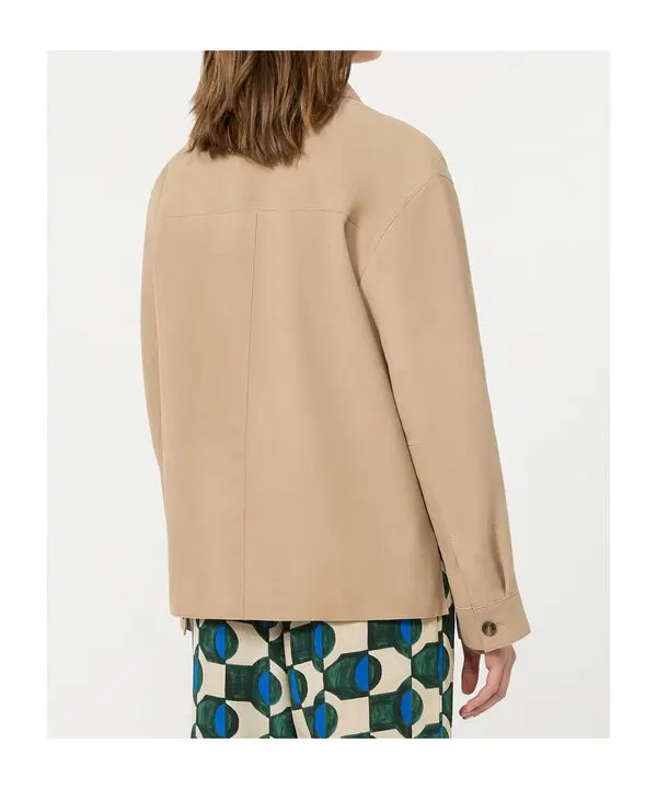 Max Mara Long Sleeve Leather Jacket