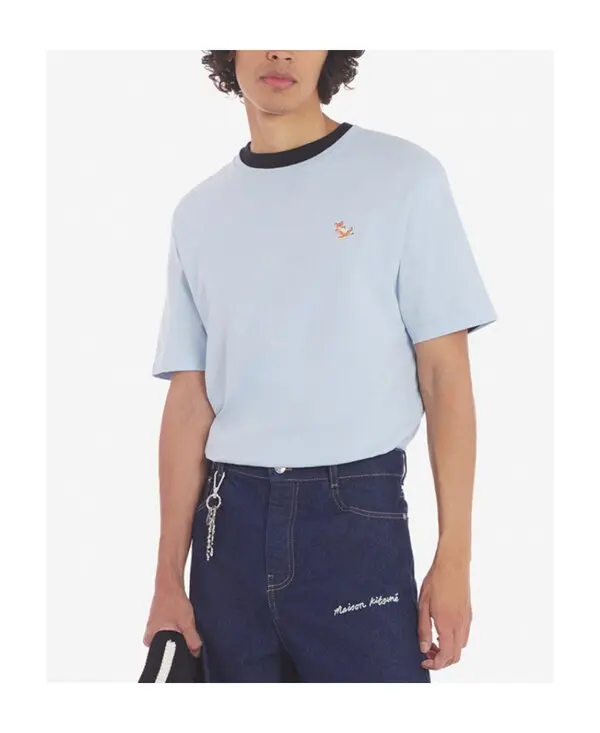 Maison Kitsuné Fox Patch Crewneck T-shirt