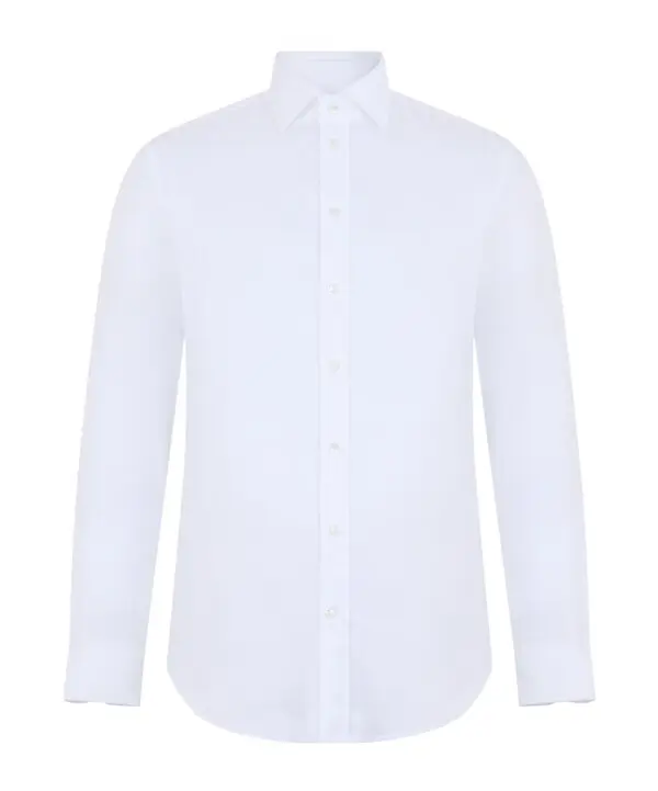Emporio Armani Button-up Long-sleeved Shirt - White