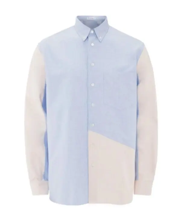 J.W.ANDERSON Patchwork-design Button-down Shirt - White