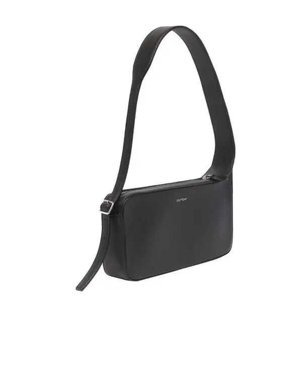 COURREGES Courrèges Logo Printed Zip-up Shoulder Bag