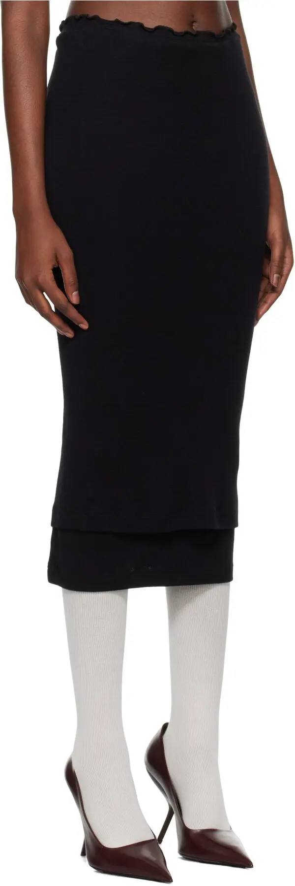 JIL SANDER Layered Midi Skirt