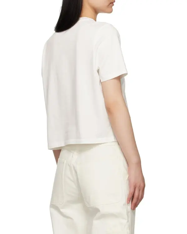Maison Kitsuné Embroidered Logo Cropped T-shirt