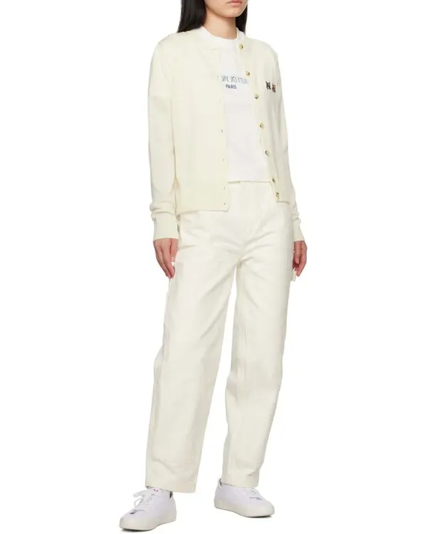 Maison Kitsuné Embroidered Logo Cropped T-shirt