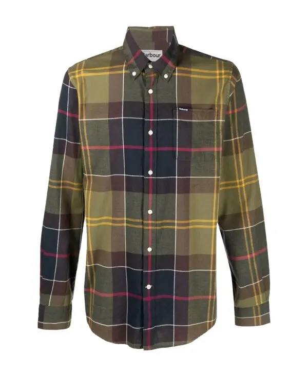 Barbour Checked Long-sleeved Shirt - Black